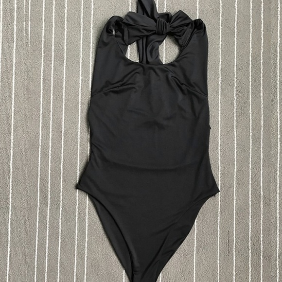 Tops | New Back Open Bodysuit Black | Poshmark